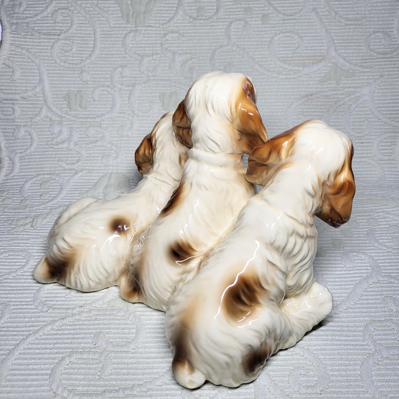 RARE Find/vintage Three Cocker Spaniel Dogs Figurine/made in JAPAN ...