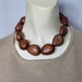 CHAPS Chunky Choker Necklace/rare Huge Faux Stone Beads Designer ...