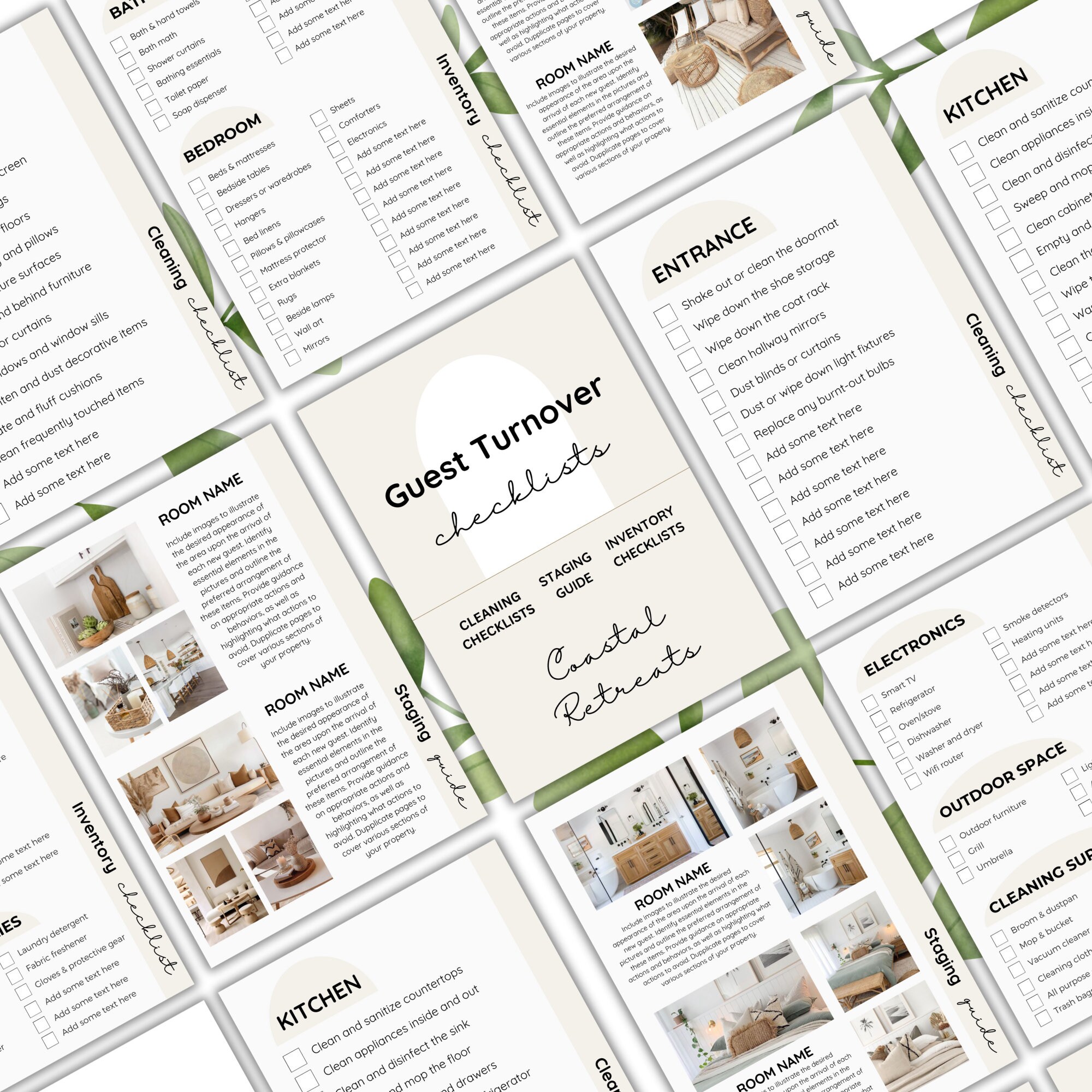 Airbnb Guest Turnover Binder Template Inventory Checklist Cleaning ...