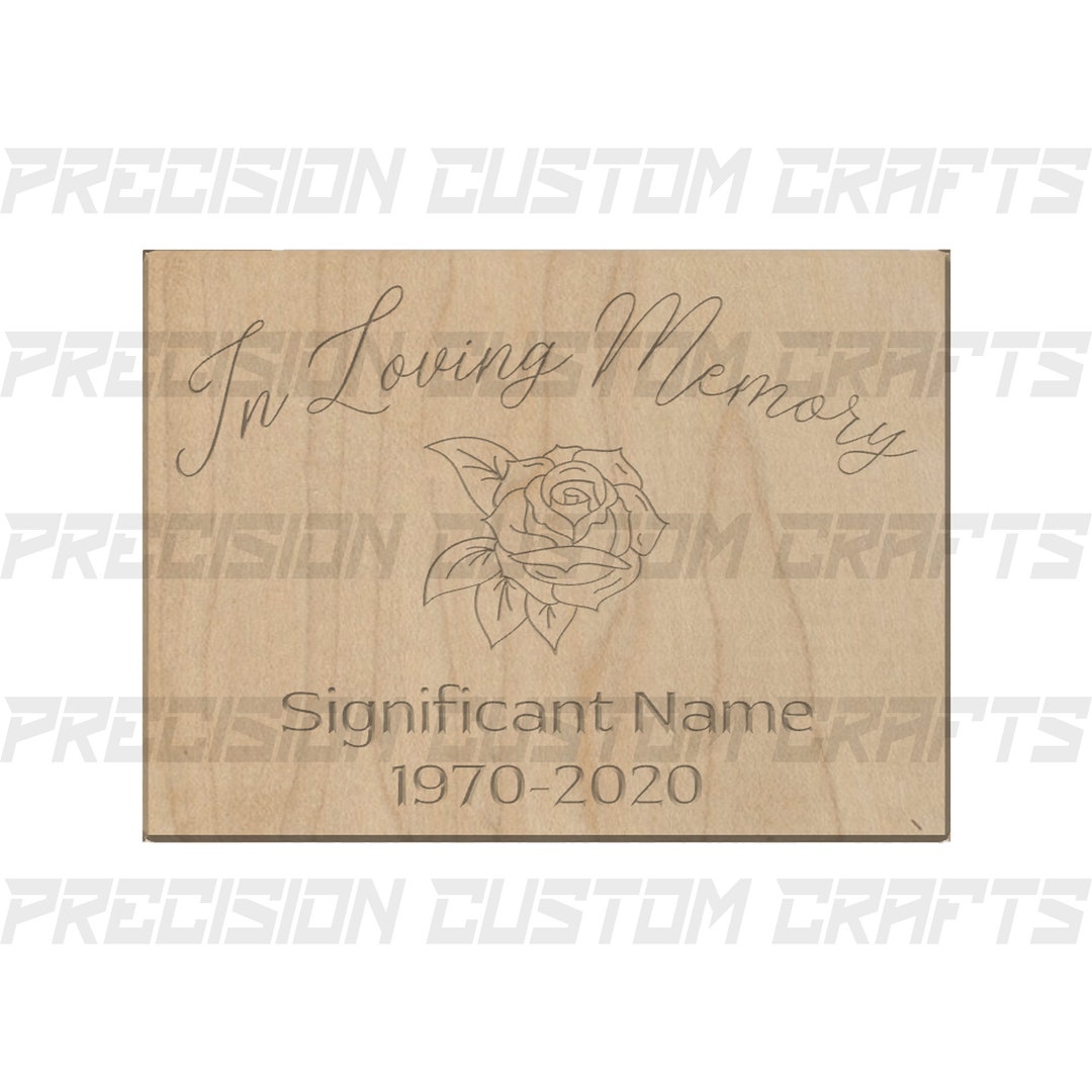 In Loving Memory With Image Carved Wood Sign - Etsy