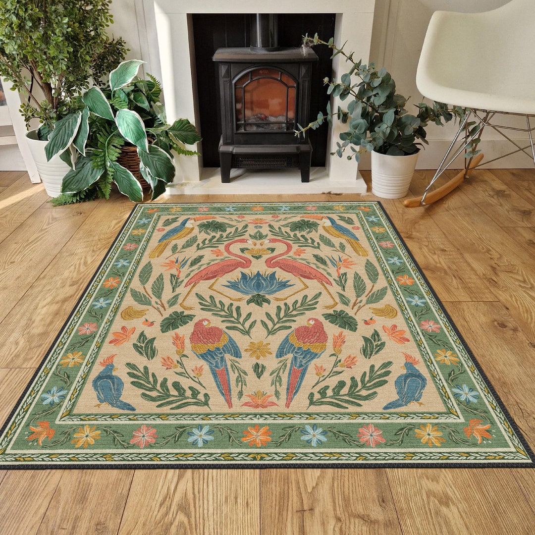 Animal Pattern Rug, Avian-inspired Rug for Home Decoration, Large Area ...