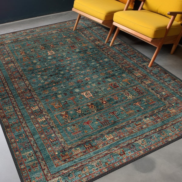 Vintage Look Area Rug - Etsy