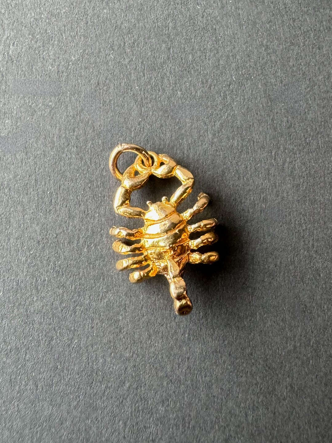 Vintage 9ct Gold Scorpion Pendant, Scorpio Charm With Full British ...