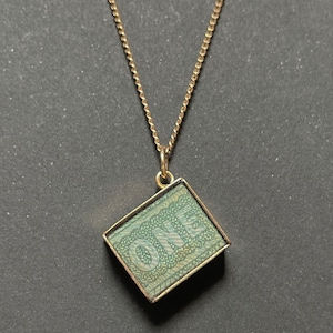 Vintage 9ct Solid Gold One Pound Note Pendant With Full British Hallmark - Etsy