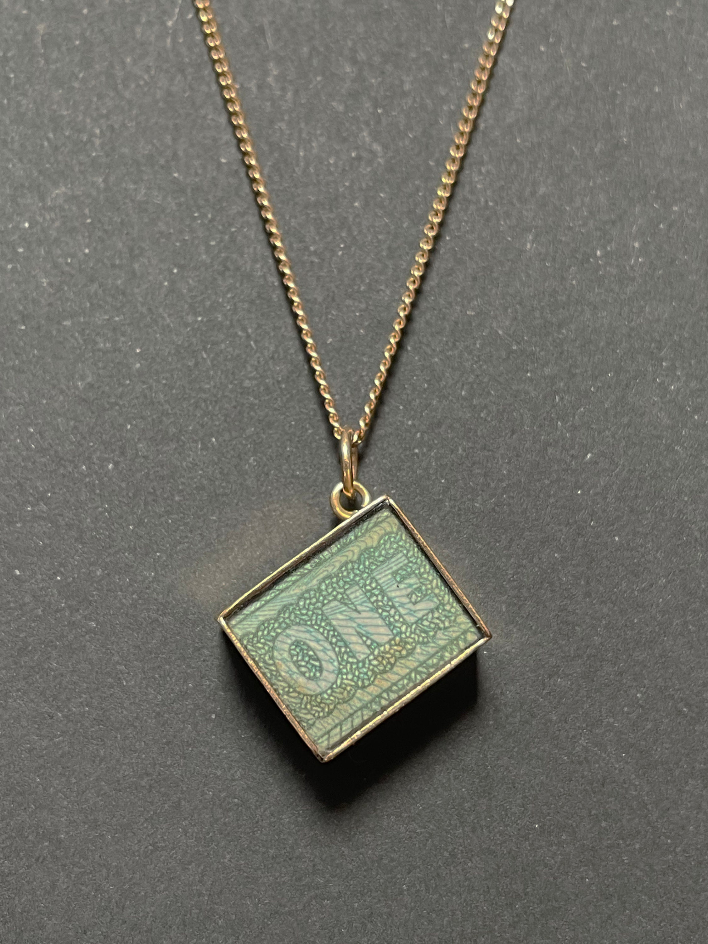 Vintage 9ct Solid Gold One Pound Note Pendant With Full British Hallmark - Etsy