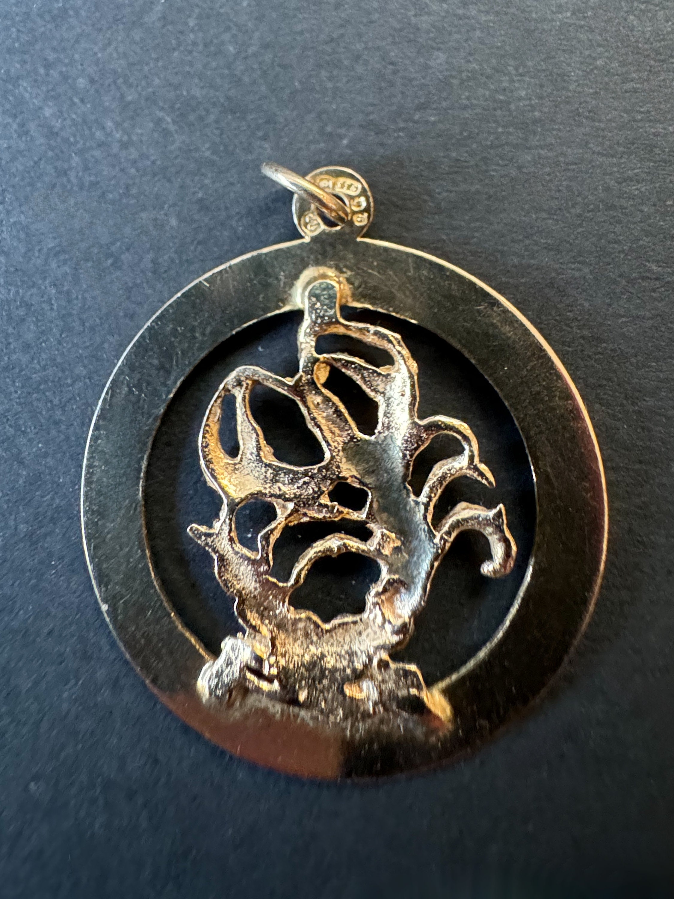 Vintage 9ct Gold Scorpio Zodiac Star Sign Pendant Charm With Full ...