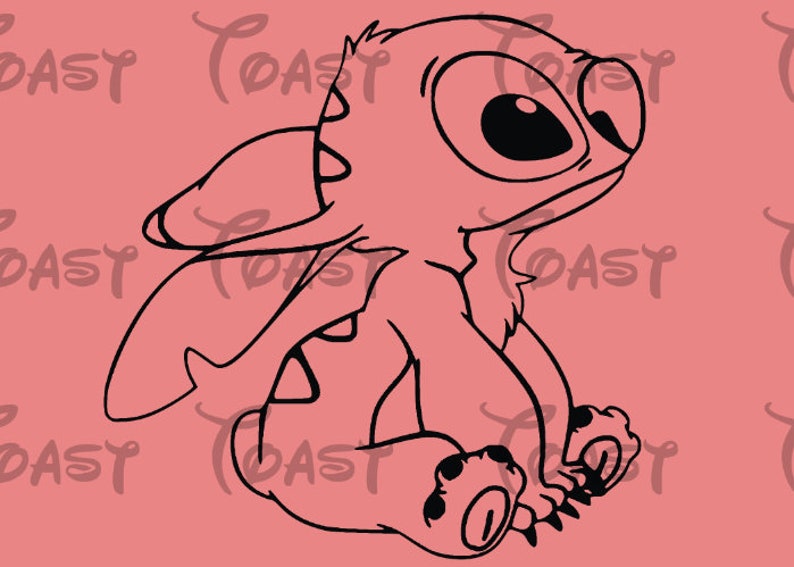 Stich Outline and Colored Image - SVG and PNJ - Etsy