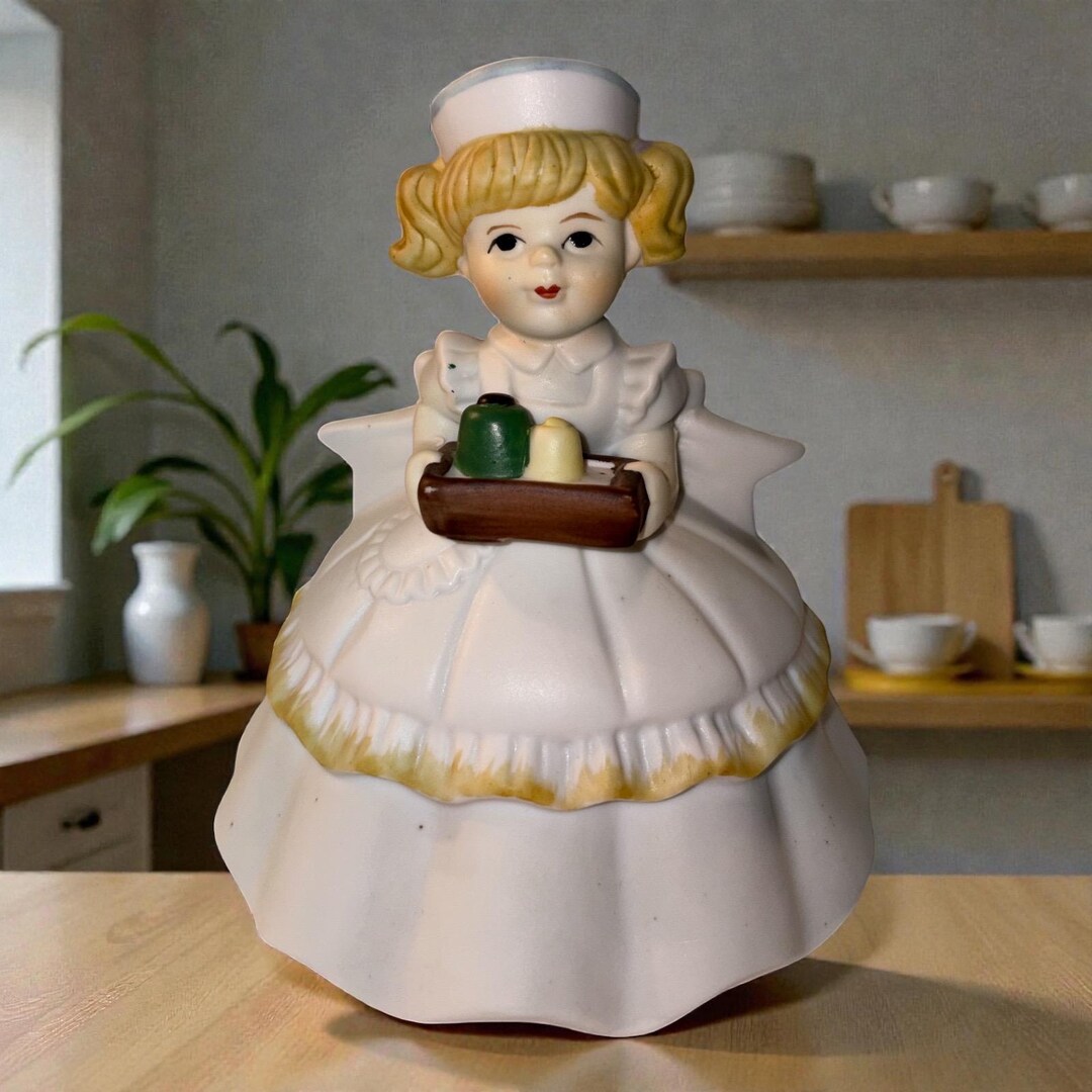 Vintage Porcelain Nurse Music Box, You Light up My Life, 6” - Etsy