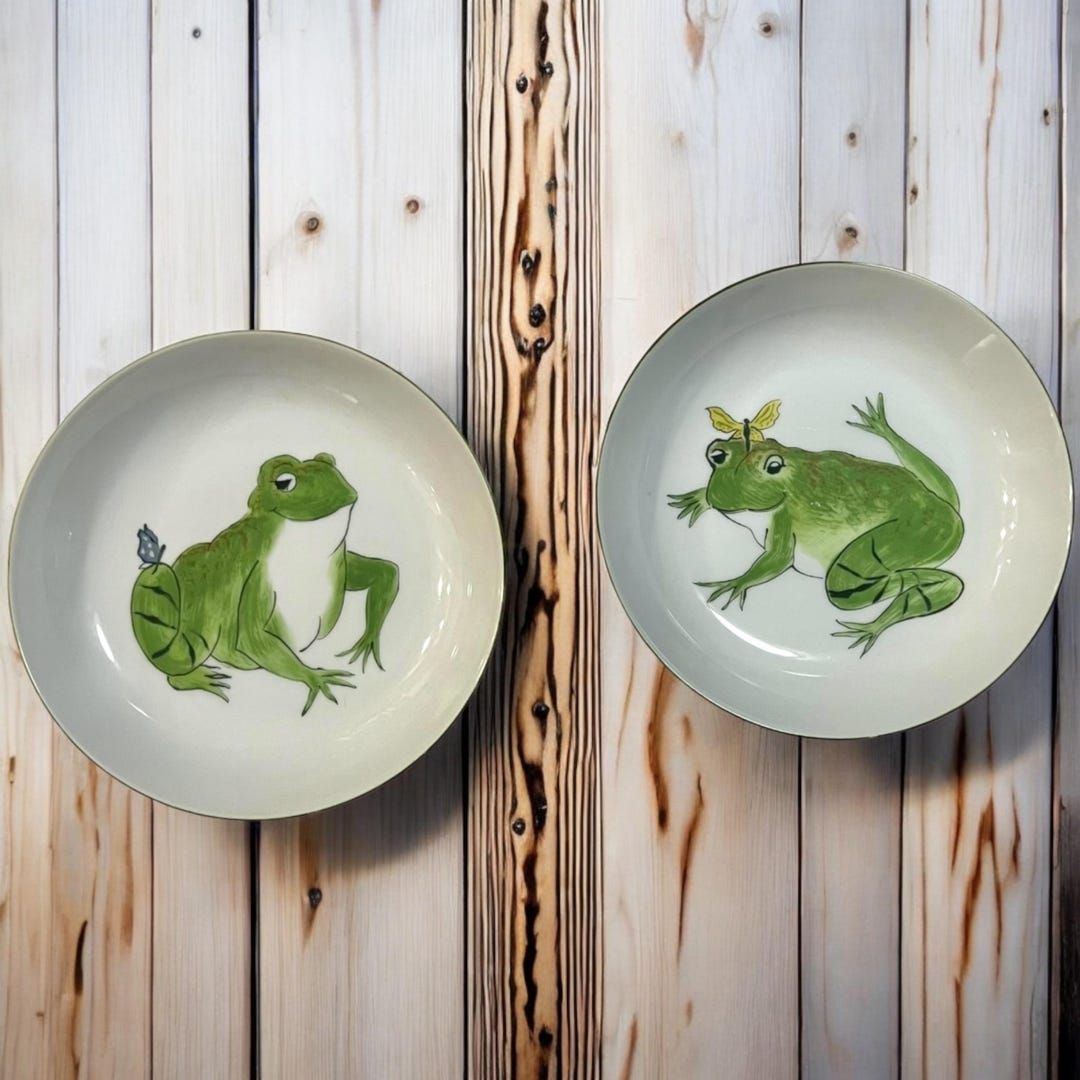 Vintage Frockling Frogs Set of 2 Bowls by Taste Setter by Sigma Made in ...