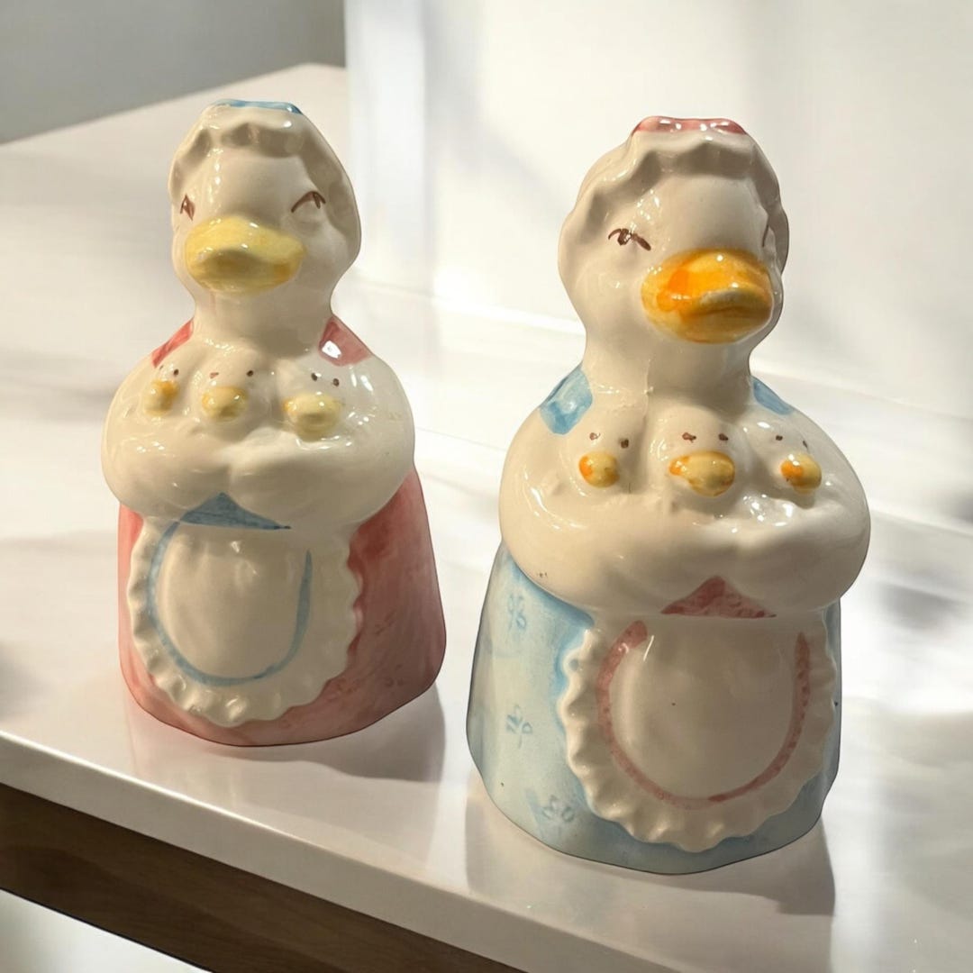 Vintage Mother Goose Set Salt and Pepper Shakers - Etsy