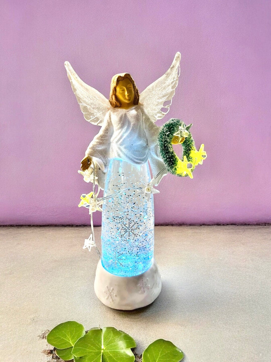 Light up Christmas Angel, Changed Colors, 11” Tall - Etsy