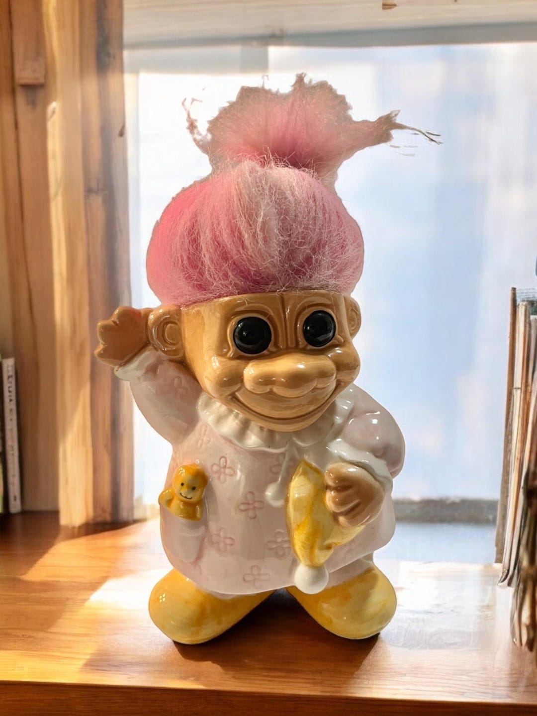 Vintage Russ Berrie Pink Baby Girl Troll Bank With Tag - Etsy