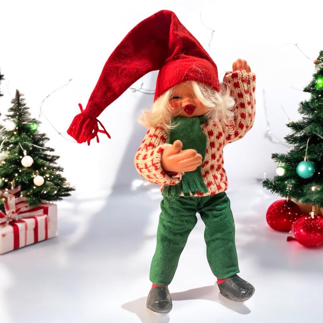 Vintage Arne Hasle Norwegian Norge Christmas Nisse Girl Elf Doll - Etsy