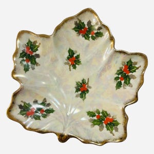 Vintage Set of 2 Lusterware Christmas Dishes by Ucagco Ceramics - Etsy