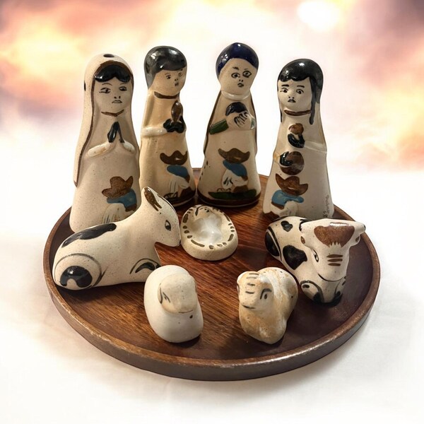 Pottery Nativity Set - Etsy