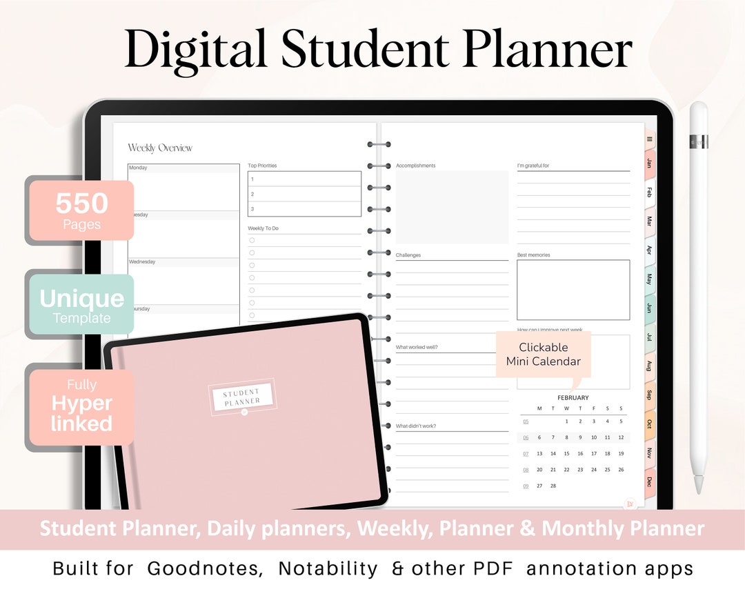 Ultimate 2024 Digital Student Planner - Etsy