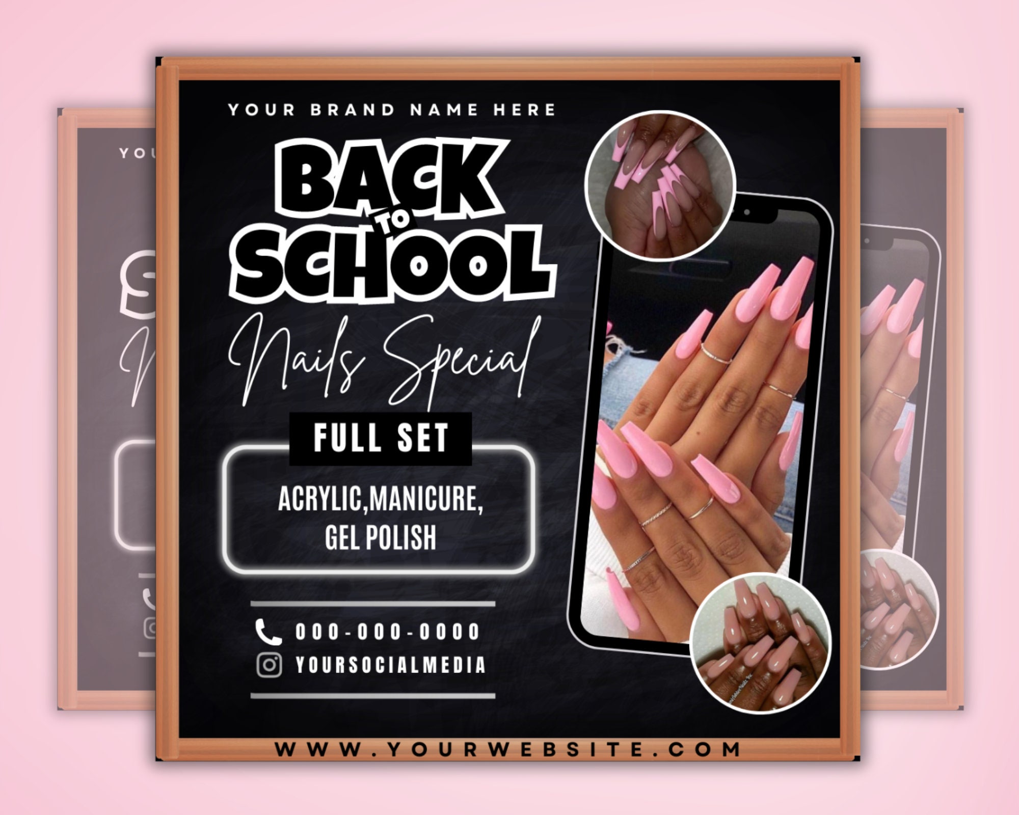 Back to School Nails Flyer, Nails Bookings Flyer, Nail Tech Flyer ...