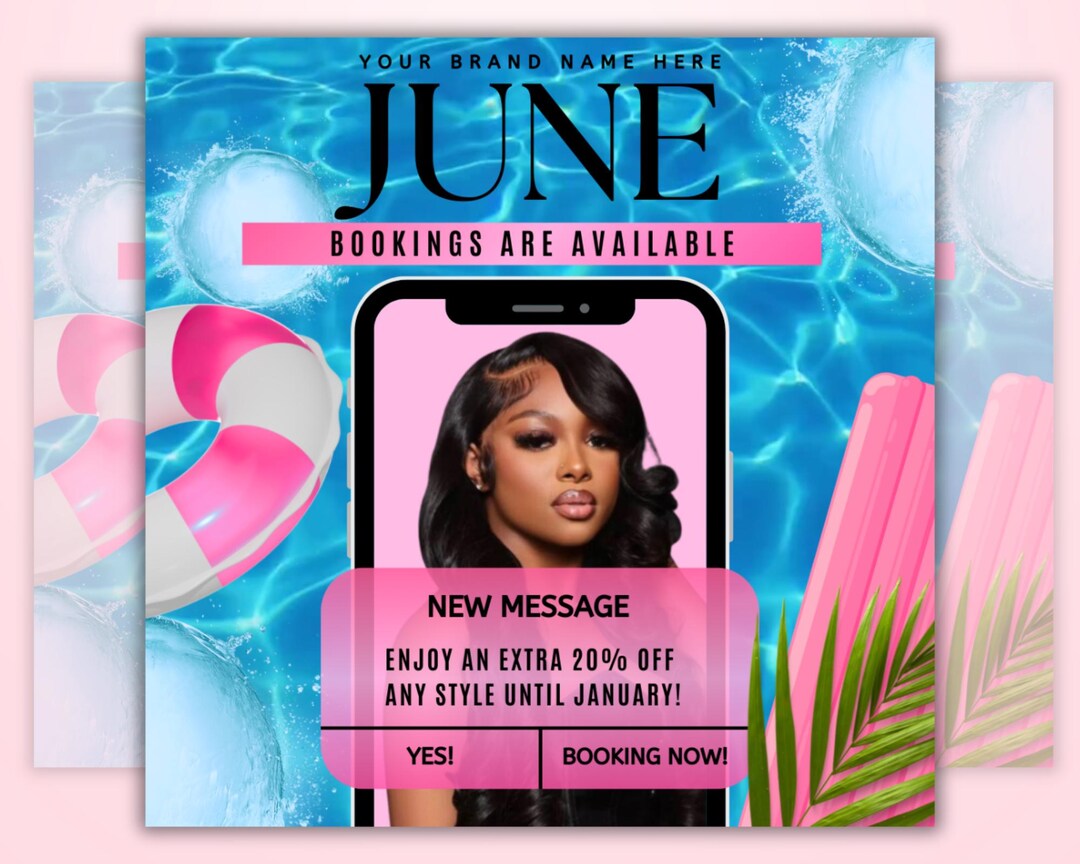 June Booking Flyer, June Book Now Appointment Available Flyer, June ...