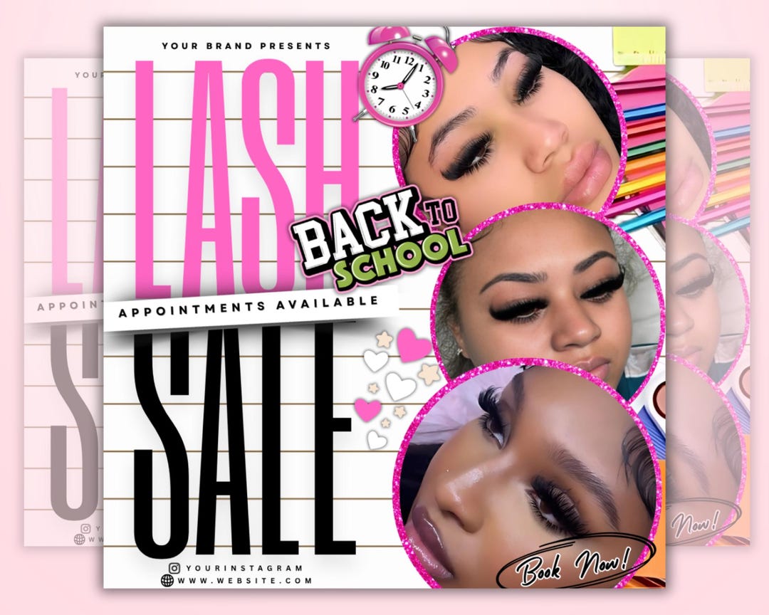 Back to School Lash Flyer, Back to School Flyer, Back 2 School Flyer ...