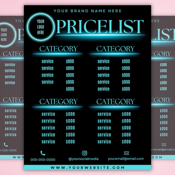 Sublimation Price List - Etsy