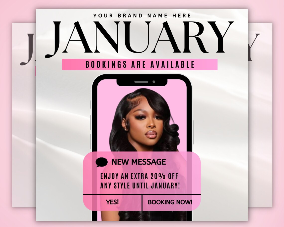 January Bookings Flyer, New Year Booking Flyer, Winter Book Now ...
