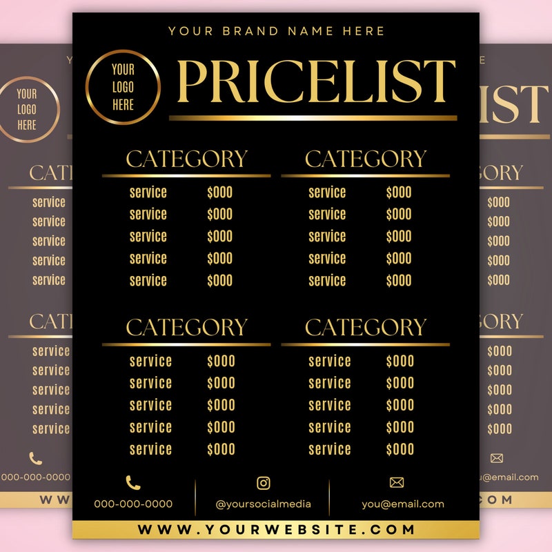 Price List Flyer Locs - Etsy UK