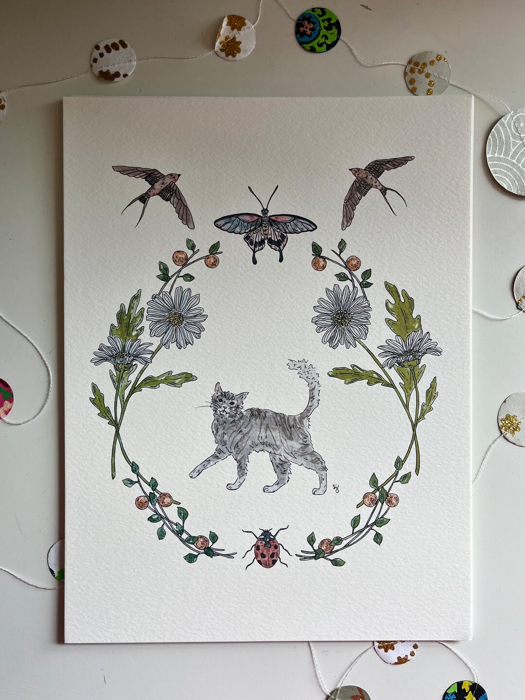 Watercolor Cat Fine Art Print - Etsy