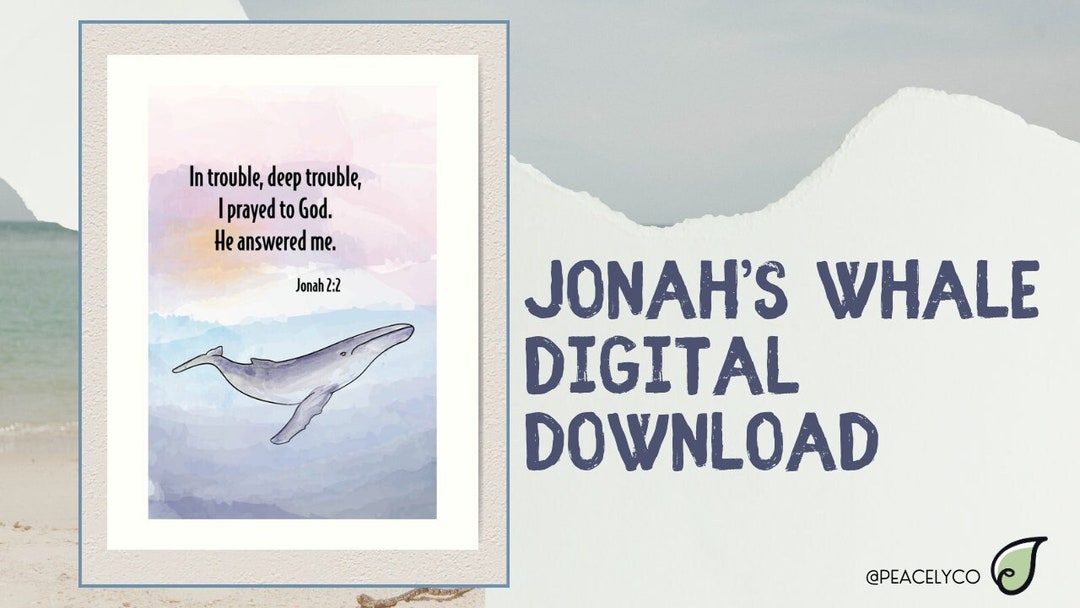 Jonah's Whale Digital Download Inspirational Bible Verse - Etsy