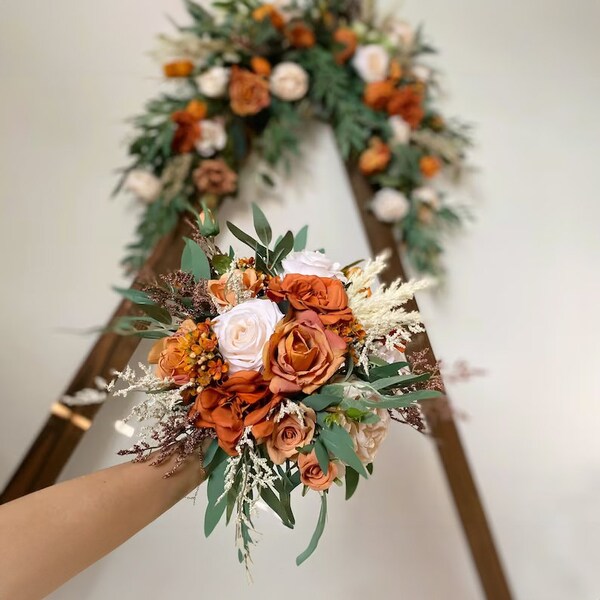 Rust Bridal Bouquet - Etsy