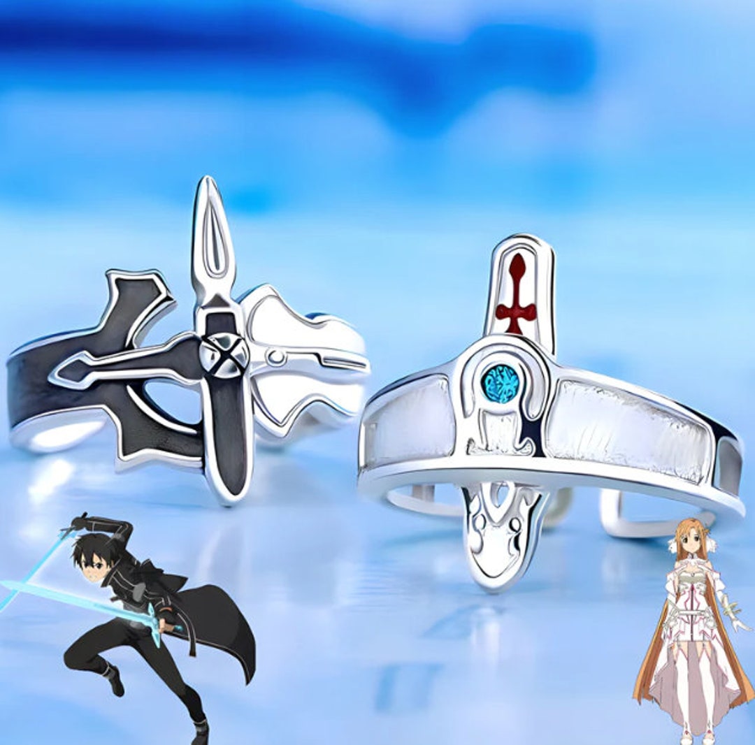 Kirito & Asuna Adjustable Couple Anime Ring Anime Jewelry Gift - Etsy