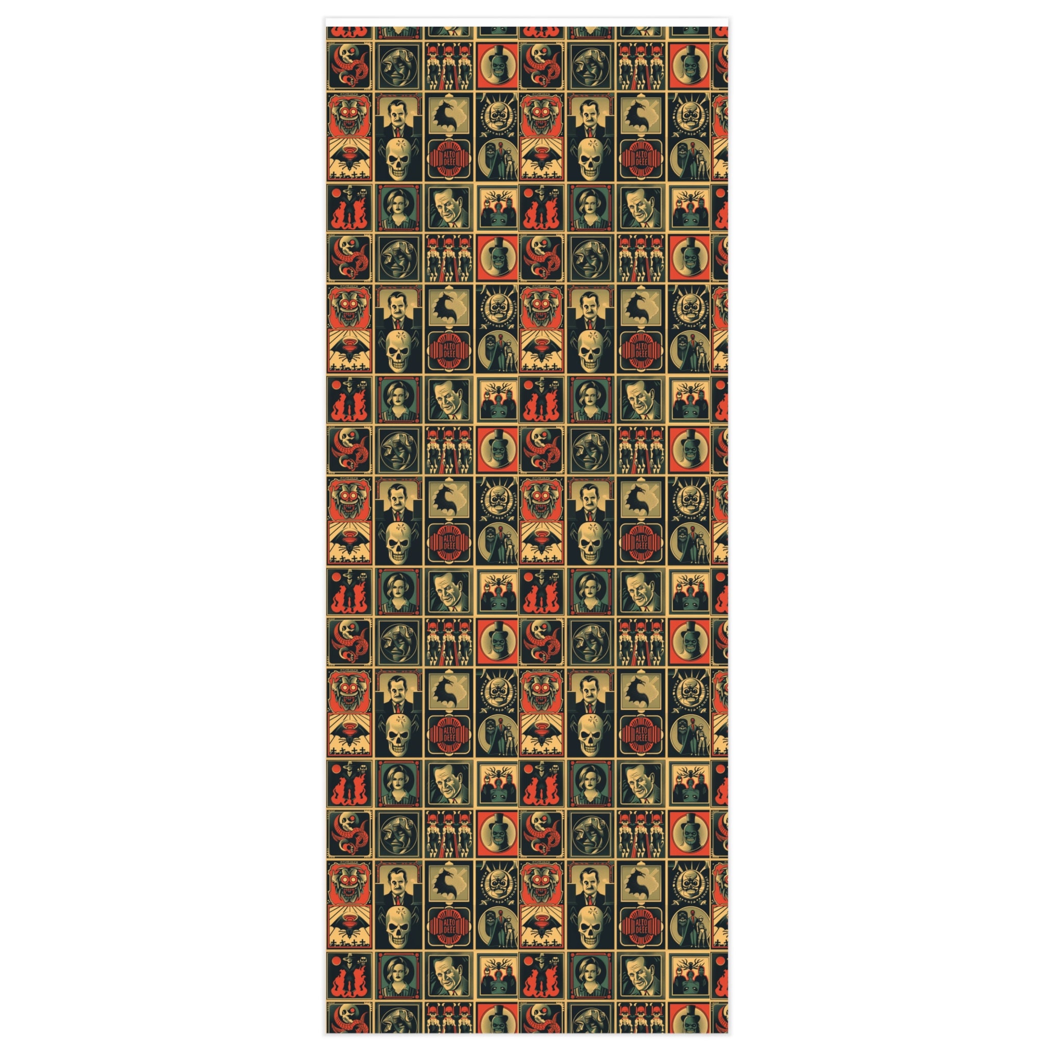 Classic American Horror Movie Themed Wrapping Paper Spooky Gift Wrap ...