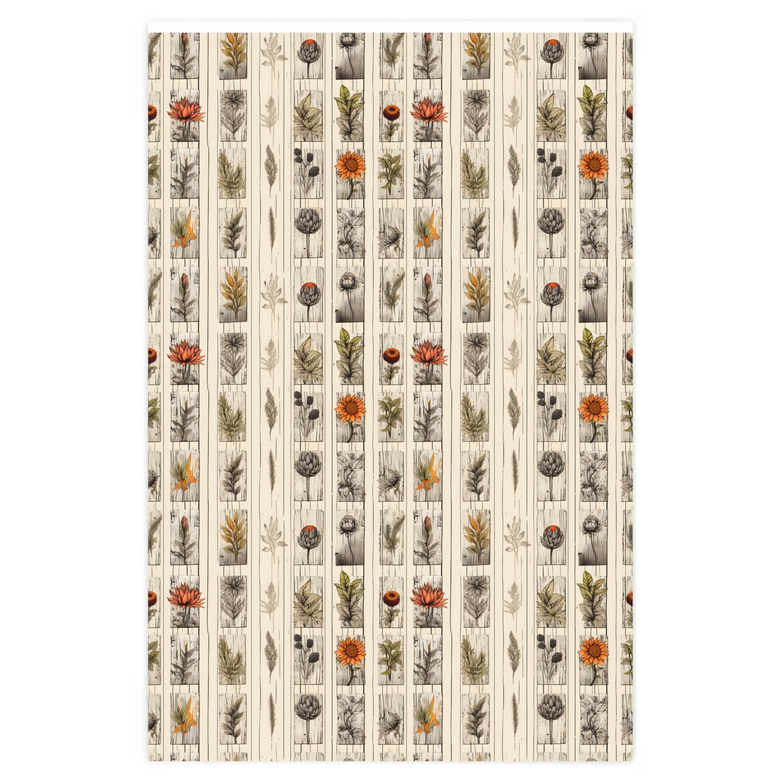 Vintage-inspired Botanical Wrapping Paper Sheets Garden Gift Wrap - Etsy