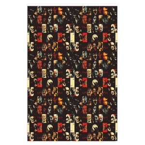 Spooky Horror Movie Villain Wrapping Paper Halloween Gift Wrap - Etsy