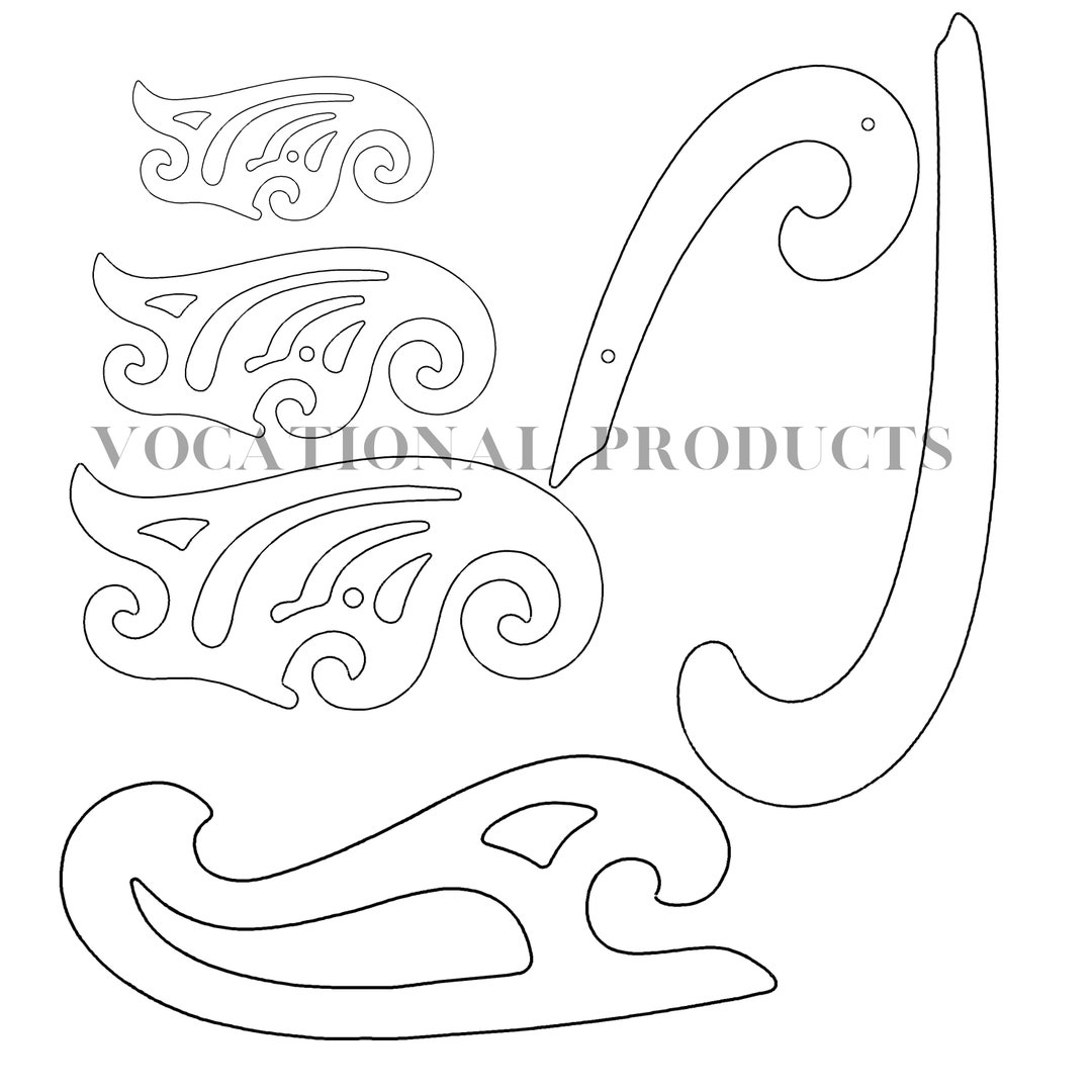 French Curve Set: Digital Precision Files in JPG, Png, SVG, & DXF ...