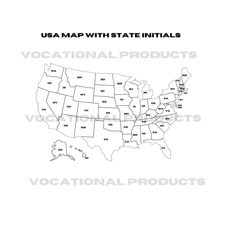 USA Map Digital Files - 3D Print & Laser Cut Detailed United States of ...