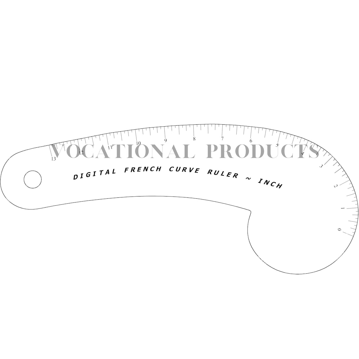 Digital French Curve Rulers; 16”, 19”, 13"/34cm and Hip Curve Rulers ...