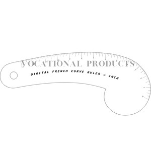 Digital French Curve Rulers; 16”, 19”, 13"/34cm and Hip Curve Rulers ...