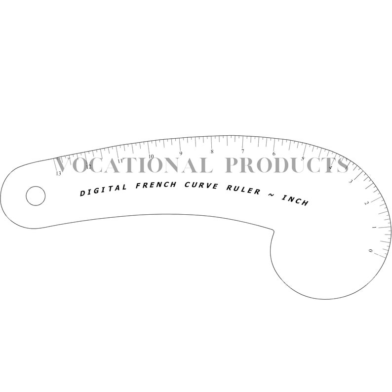 Digital French Curve Rulers; 16”, 19”, 13"/34cm and Hip Curve Rulers ...