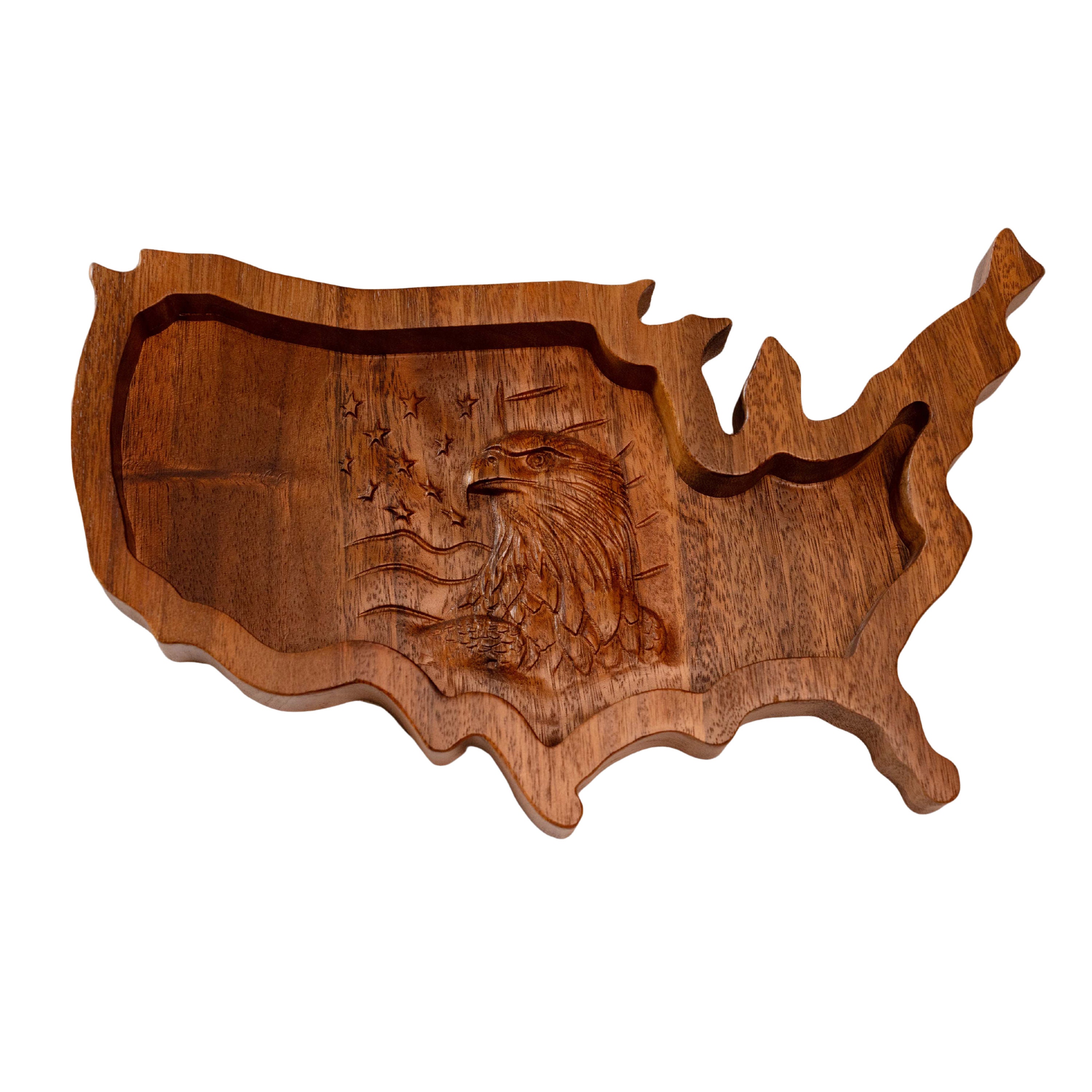 American Map-shaped Wooden Jewelry Tray, American Map Jewelry Tray, USA ...