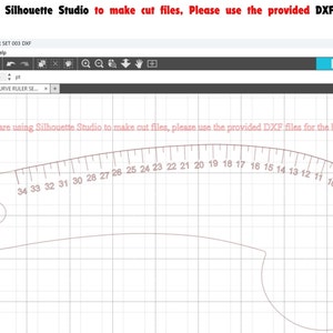 Digital French Curve Rulers; 16”, 19”, 13"/34cm and Hip Curve Rulers ...