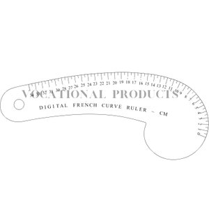 Digital French Curve Rulers; 16”, 19”, 13"/34cm and Hip Curve Rulers ...