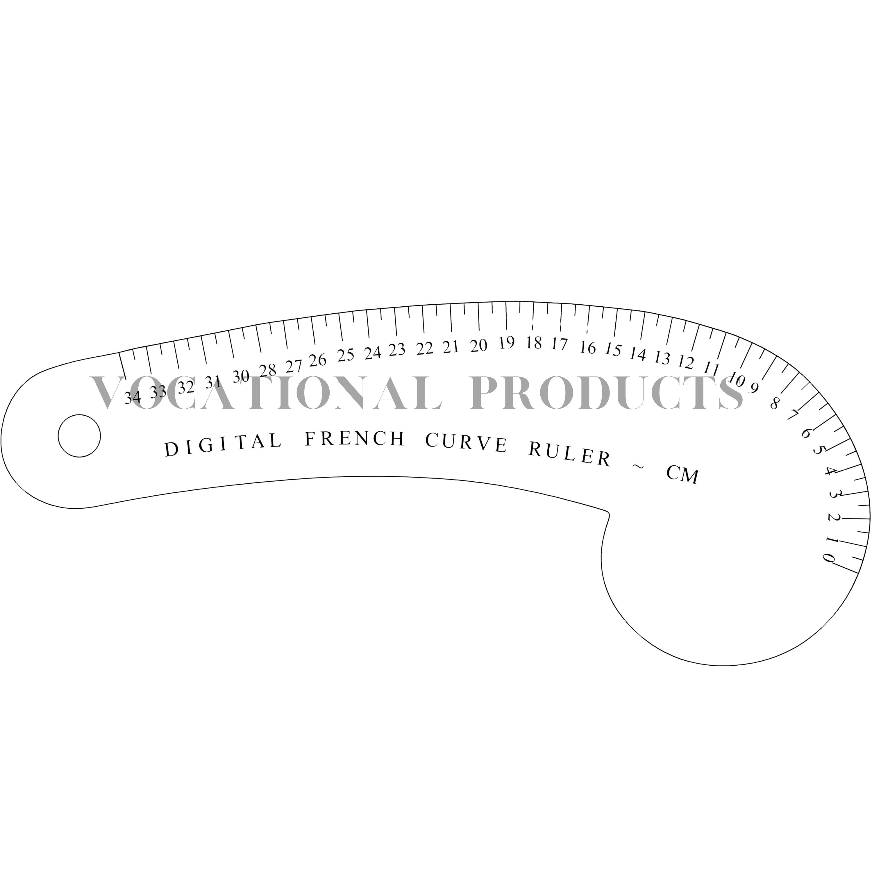 Digital French Curve Rulers; 16”, 19”, 13"/34cm and Hip Curve Rulers ...