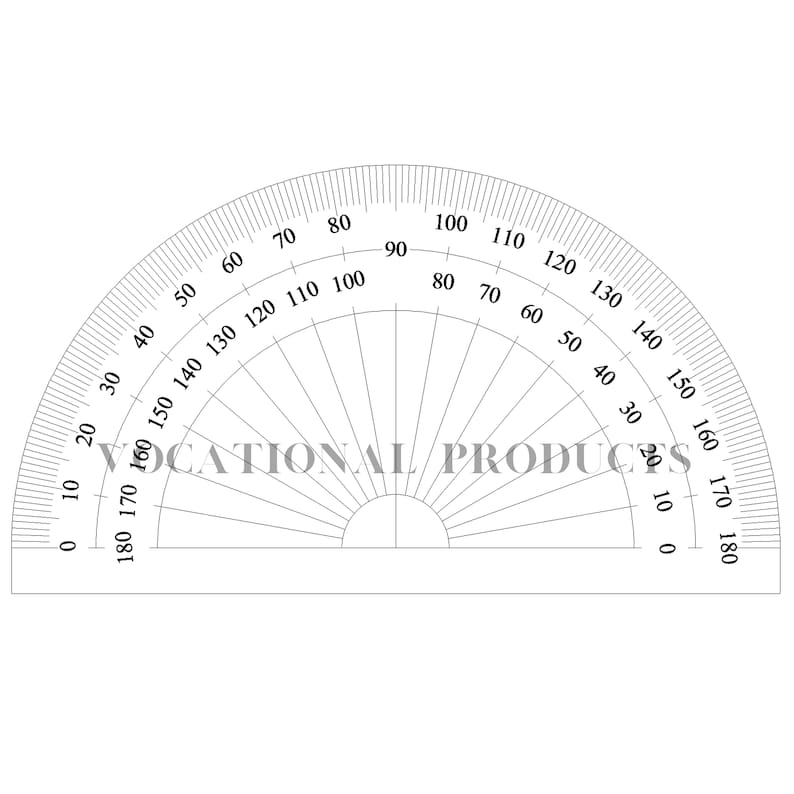 Protractor, Ruler & Set Square Templates, Digital Download (jpg, Png ...