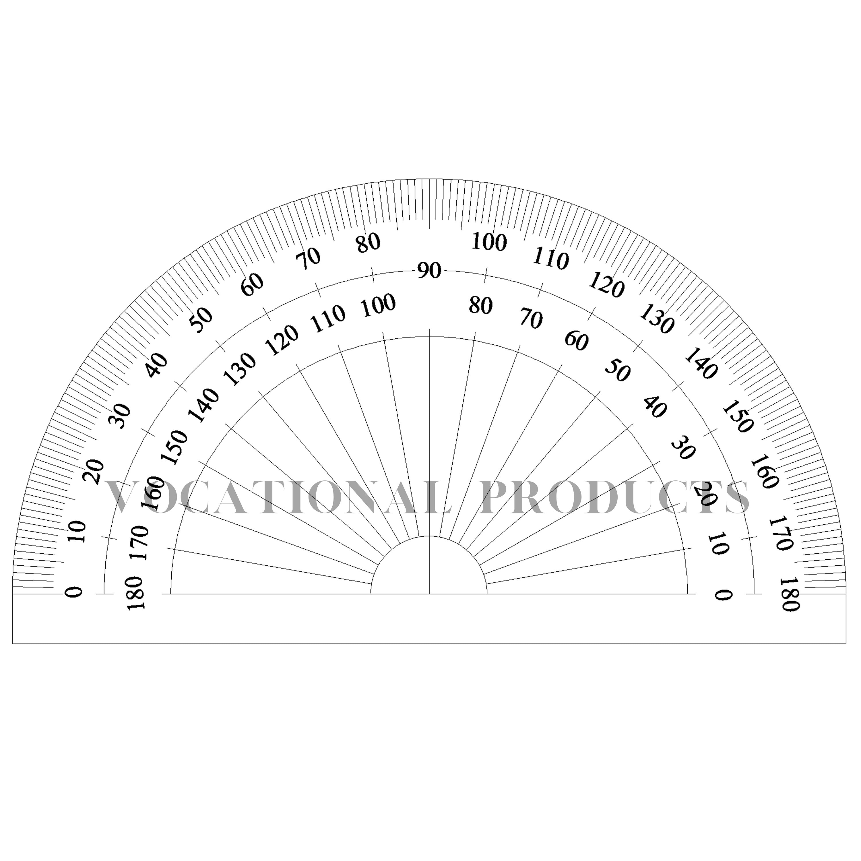 Protractor, Accurate Ruler, & 45, 60 Degree Set Squares : Design Files ...