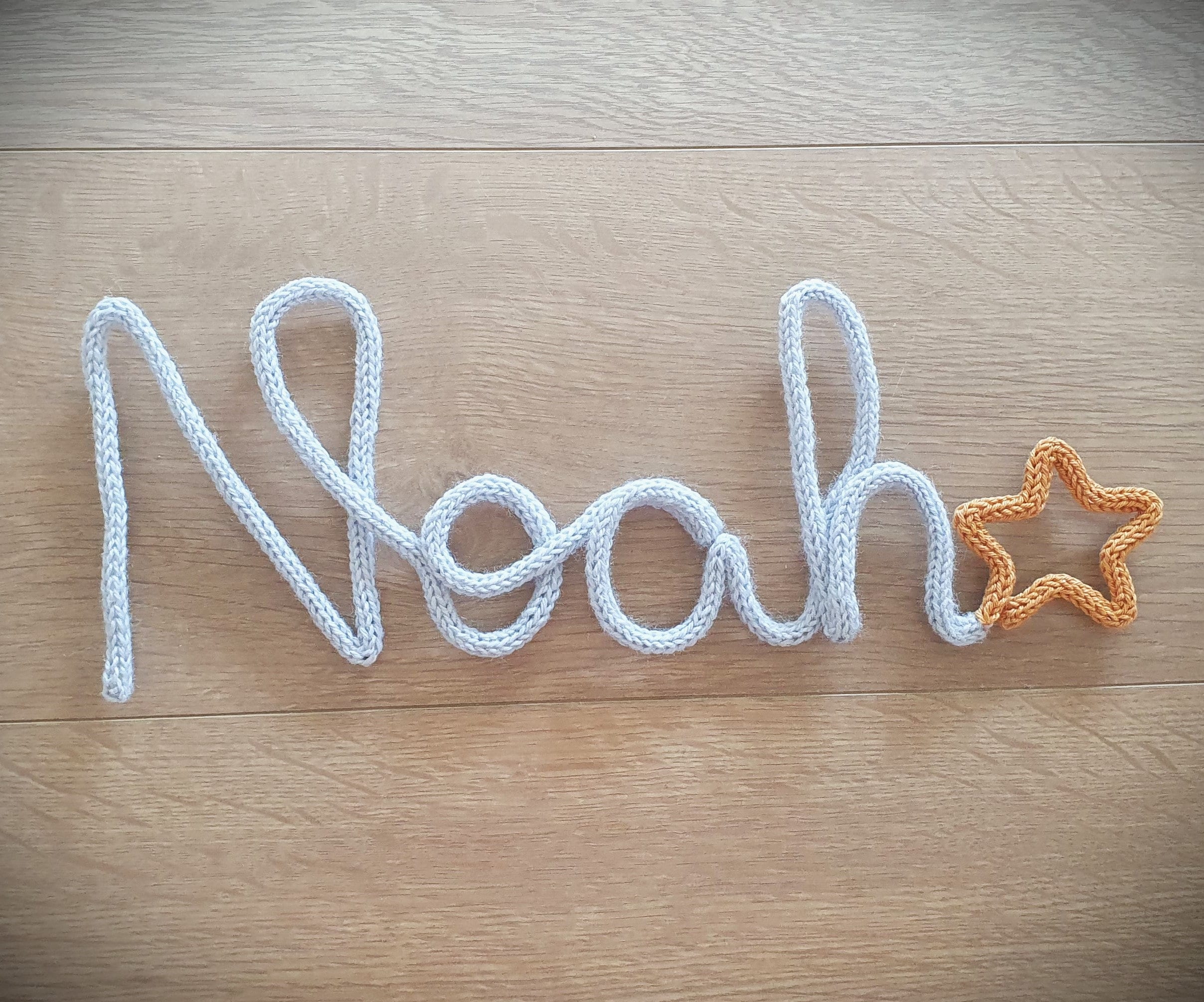 Wool Lettering Name Plate Door Sign Personalized Knitted - Etsy