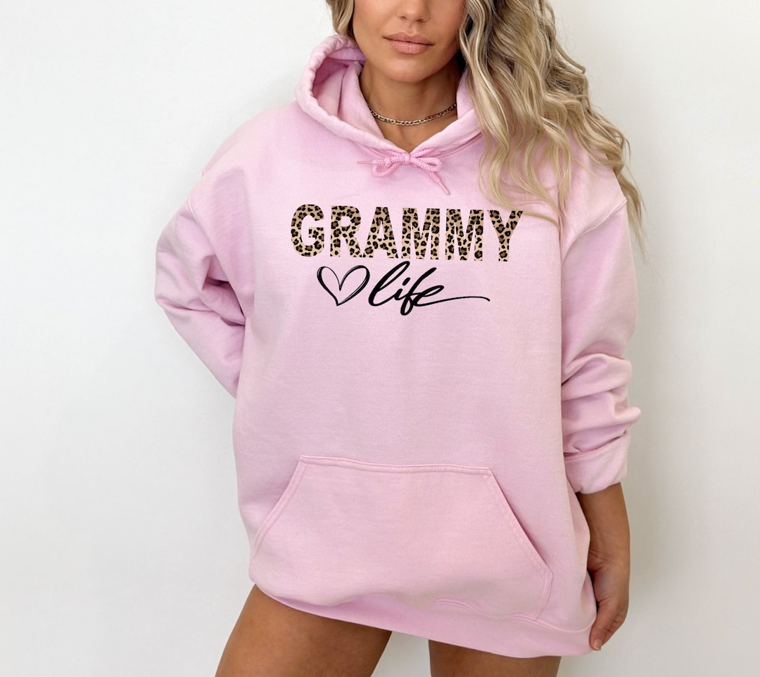 Grammy Life Gift Hoodie, Mom Life Hoodie, Grammy Leopard Print Hoodie ...