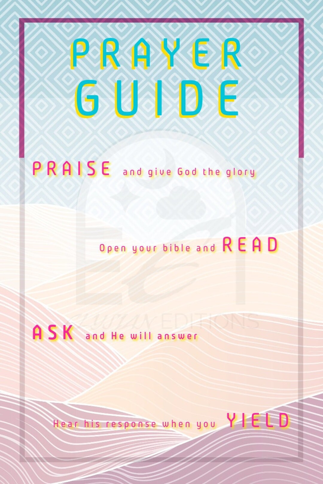 Printable Prayer Guide Praise Read Ask Yield Printable PDF Guided ...