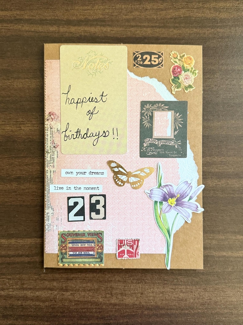 Vintage Scrapbook Greeting Cards - Etsy