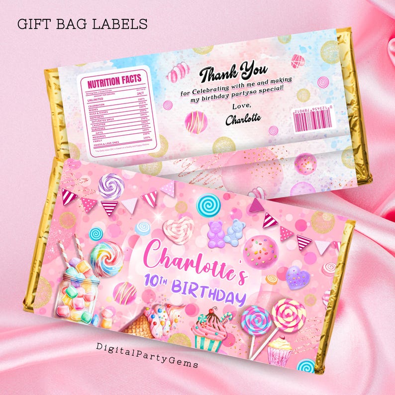 Candy Land Party Bundle Candy Land Welcome Signage Party Favor Label ...