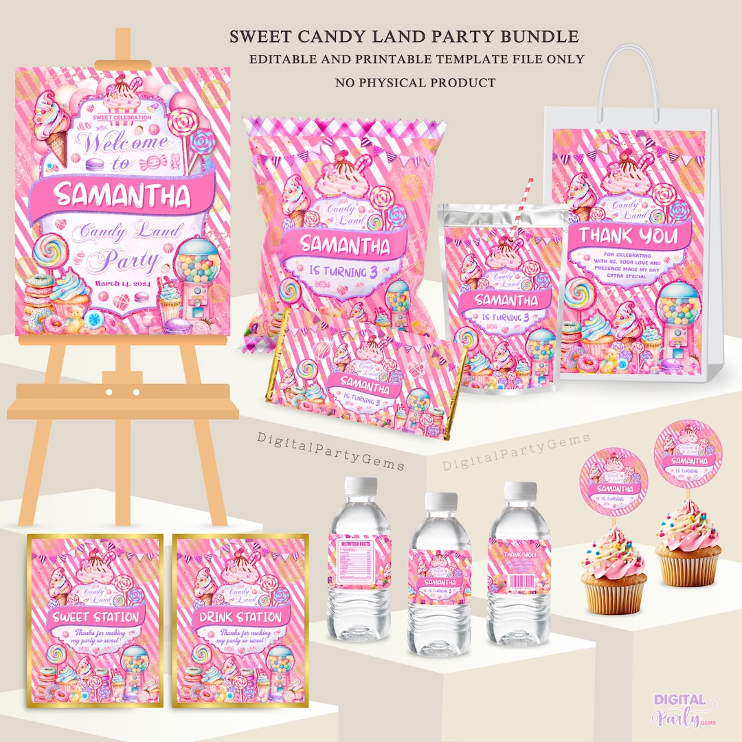 Candy Land Party Bundle Sweet Candies Birthday Bundle Package Sweet ...